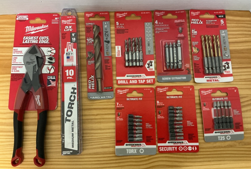 Milwaukee 9pc Tool And accessories NEW $225 Value | eBay