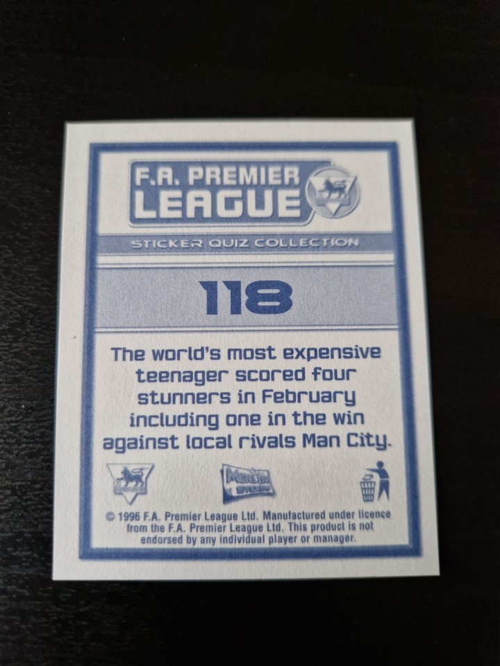 Wayne Rooney 2005-06 Merlin FA Premier League Quiz Football Sticker | eBay