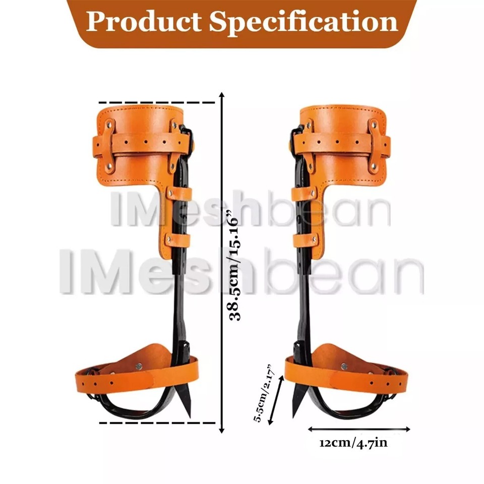 Tree Climbing Spike Set Pole Climbing Spurs Steel Adjustable Climber ...