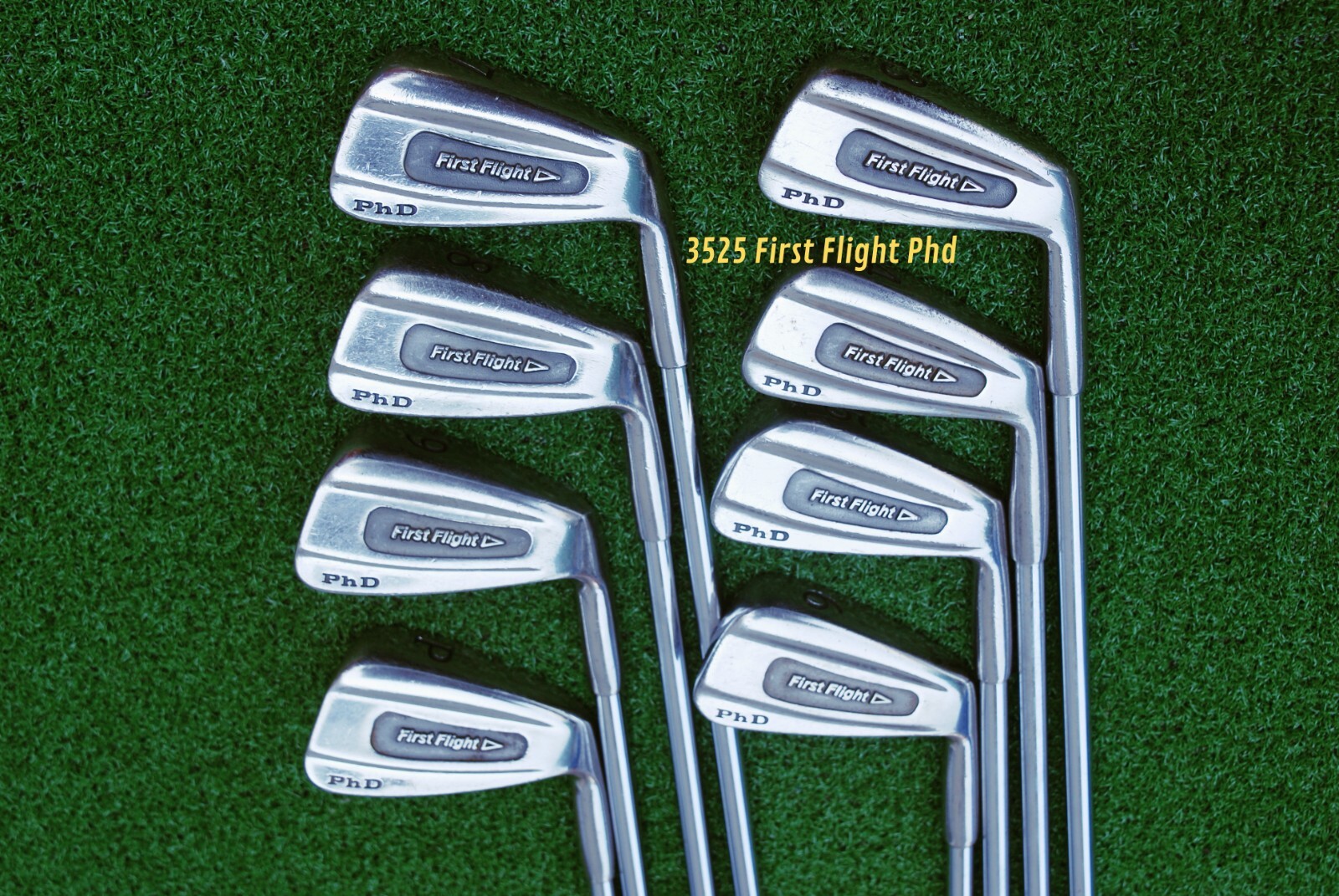 #3525 VINTAGE RH First Flight PHD irons 3-PW w/First Flight R Steel | eBay