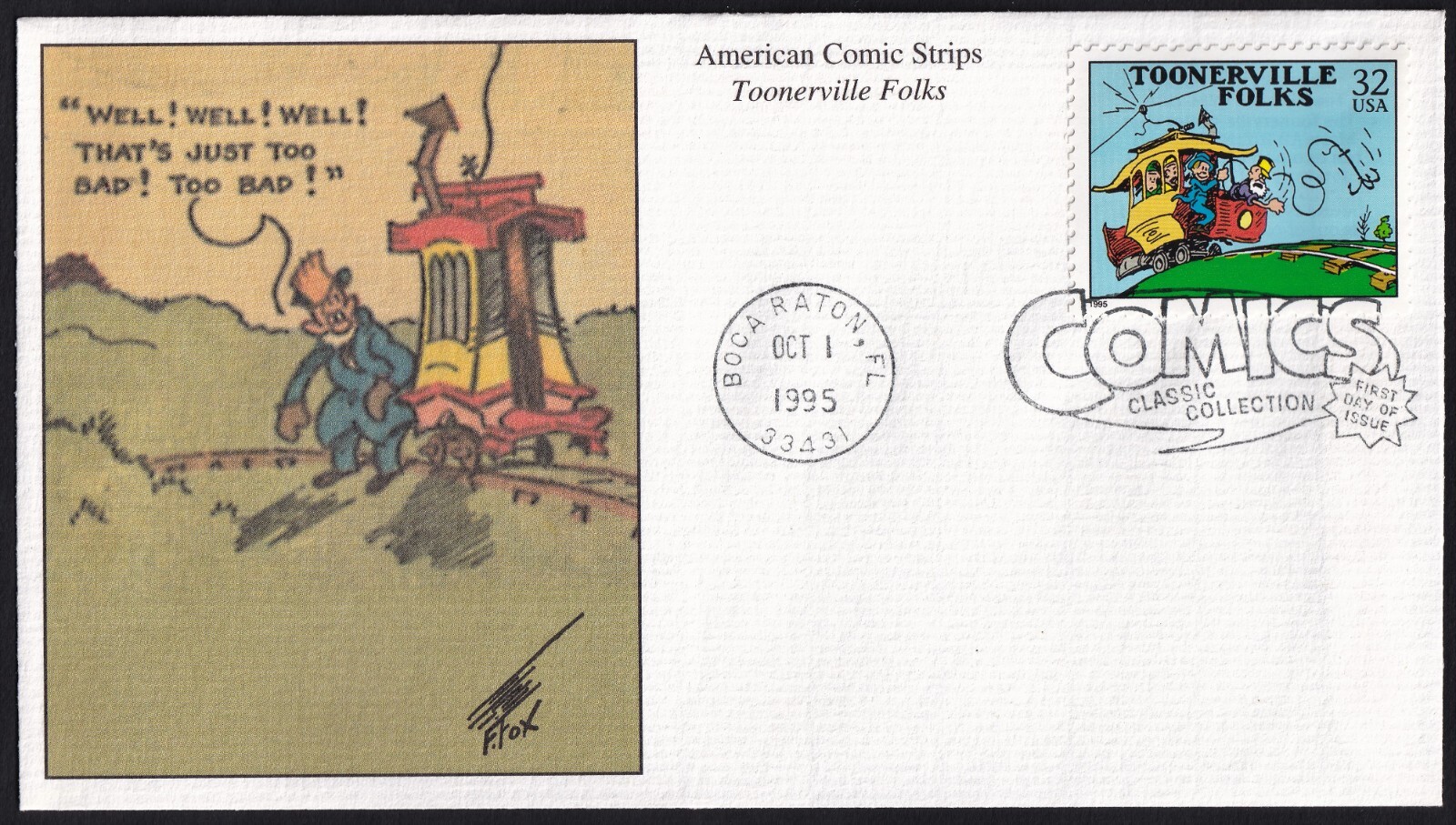 US 1995 Comic Strips . Toonerville Folks (3000) First Day Cover ...