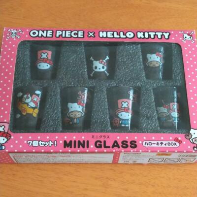 One Piece Chopper Hello Kitty Collaboration Mini Glass Cup 7 Set Sanrio ...