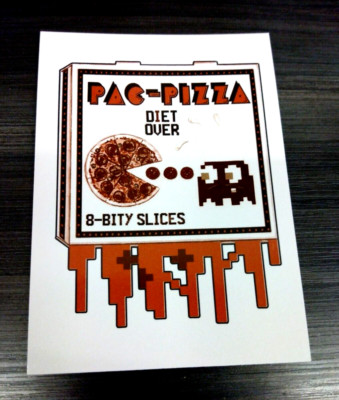 2017 Wacky Packages 50th Anniversary "PAC-PIZZA" SEPIA Sticker Card | eBay