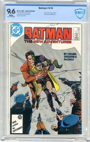 Batman #410 CBCS 9.6 NM+ White pgs Jason Todd dons Robin costume 8/87 ...