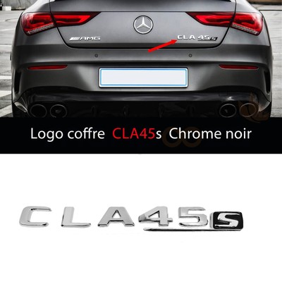 Logo Arrière CLA45s Chrome Noir 185mm Pour Mercedes CLA45 CLA45s AMG | eBay