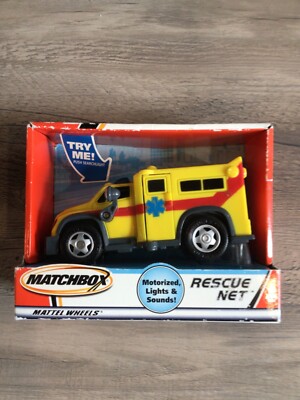 2002 Matchbox Rescue Net Motorized Toy Truck Lights Sounds New in Box ...