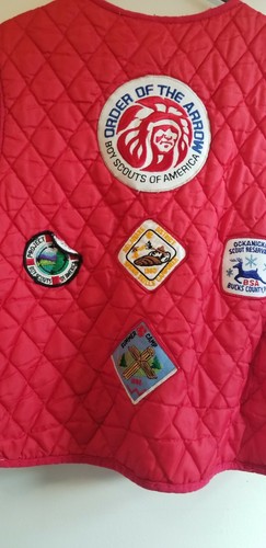 Red vest of Boy Scout Patches (AFIT 17W) | eBay