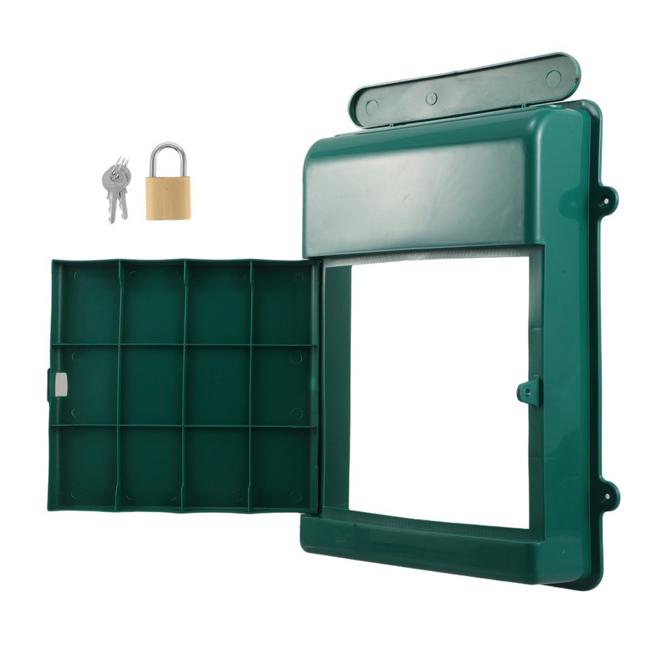 Wall Mount Cash Box Hanging Mailbox with Lock Security Mounted Letter ...