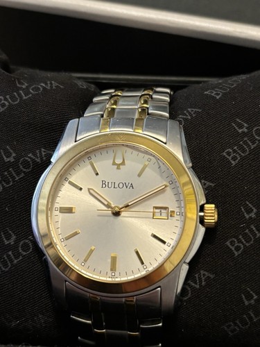 Bulova 98H18 38mm Two-Tone Stainless Steel Case with Two-Tone Stainless ...