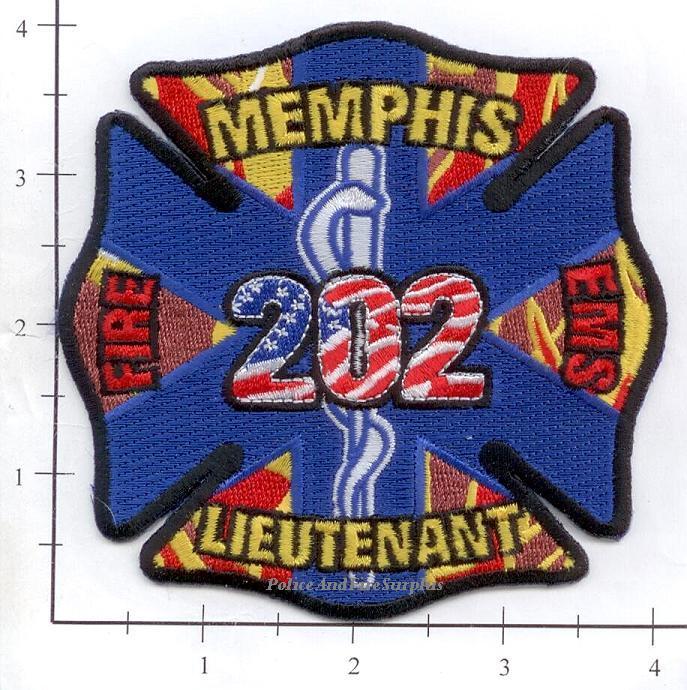 Tennessee - Memphis Fire Dept Lieutenant 202 TN Patch EMS | eBay