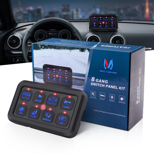 MICTUNING 8 Gang Switch Panel On-Off LED Car Switch Panel Circuit ...