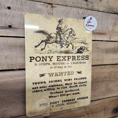 PONY EXPRESS - Vintage Retro Looking, Replica Sign, WESTERN, OLD WEST ...