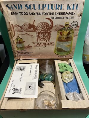 SAND SCULPTURING KIT 1975 toy craft kit Unused NAVAHO GREEN ISLAND ...