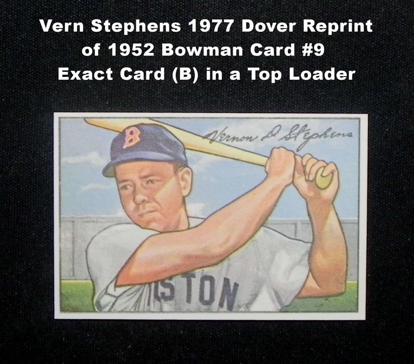 Vern Stephens 1977 Dover Reprint of 1952 Bowman Card #9 _ Exact Card (B ...