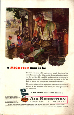 Airco Air Reduction Print Ad Jan. 1945 Color Nat'l Geographics 11"x7½ ...