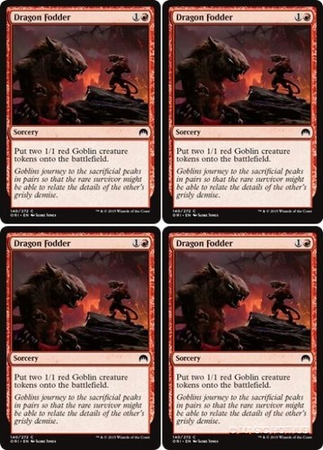 MTG - 4x DRAGON FODDER - Magic Origins (C) | eBay
