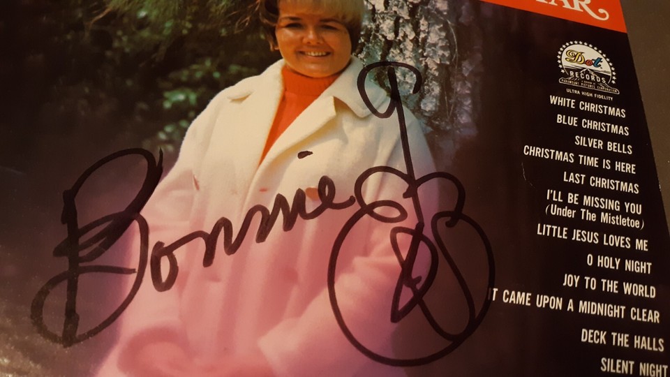 SIGNED Bonnie Guitar Merry Christmas From by DOT Records 33rpm VINYL ...