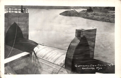 Guernsey Dam Drum Gate Wyoming WY US RPPC Postcard by EKC c1940s | eBay
