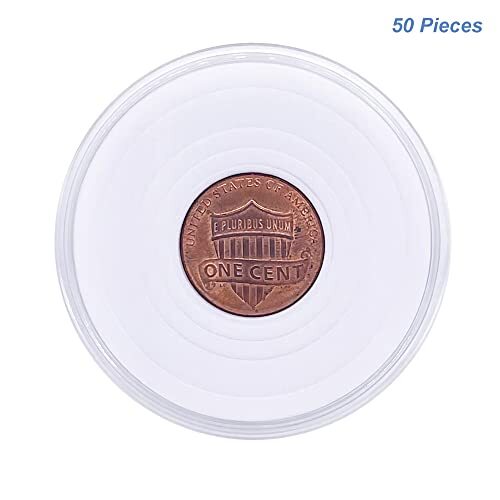 50pcs Clear Plastic Coin Capsules, Coin Collection Case of 5 Size with ...