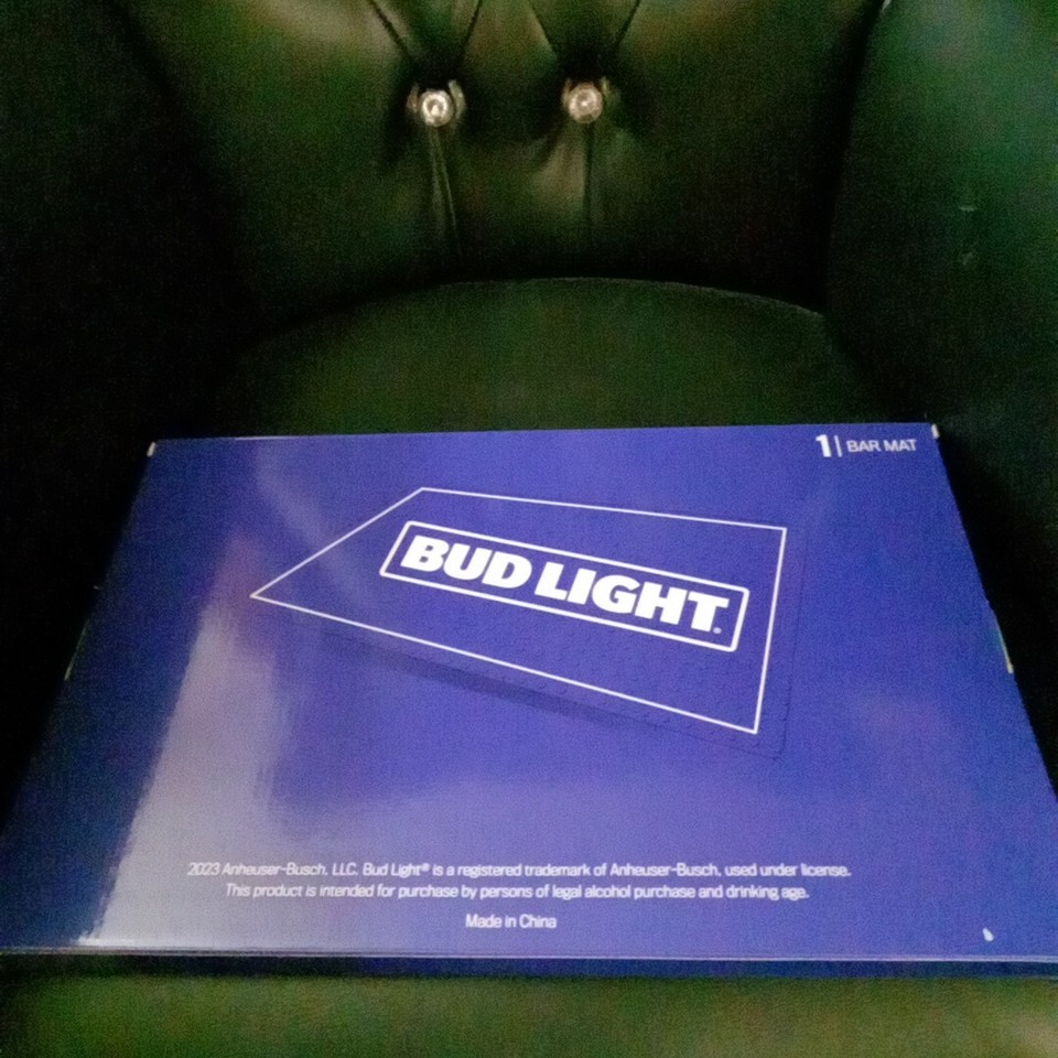 BUDWEISER BUD LIGHT BEER BAR MAT 12 X 18” Rubber Drip Mat new In Box | eBay
