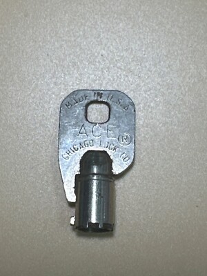 ACE Barrel Lock Key Pinball Soda Machine Chicago Lock Alarm Tubular CT5 ...