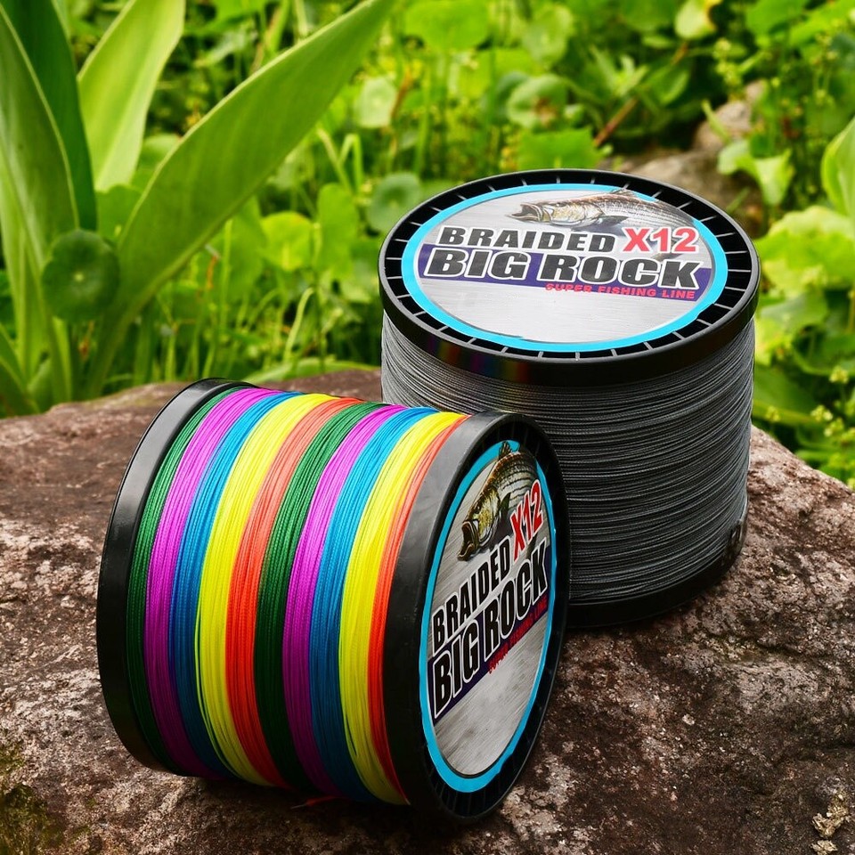 12 Strands Braided Fishing Line PE Multifilament Multicolors 100m 500m ...