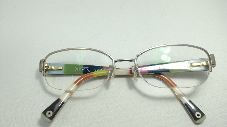 Authentic Coach Eyeglasses HC5004 BETTIE 9026 Iris Taupe/SILVER FLEX ...
