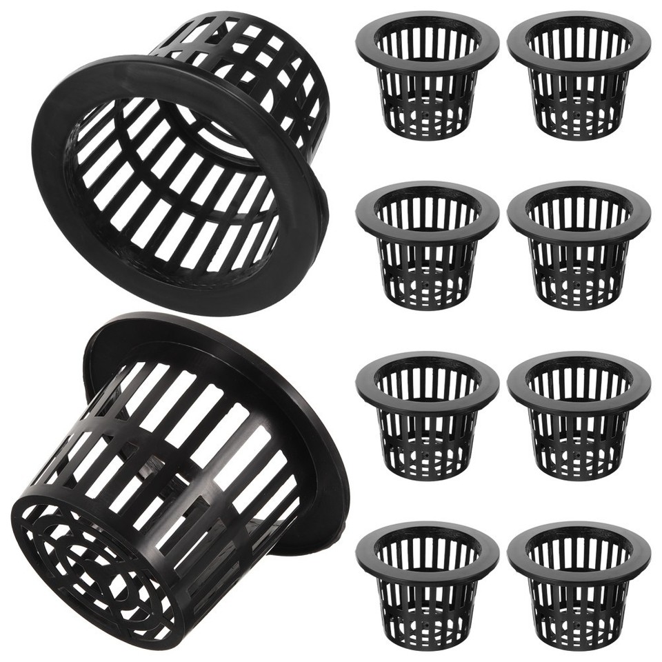 10 Pcs Mini Hydroponic Pots Plastic Planting Basket Hydroponics Mesh ...