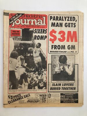 Philadelphia Journal Tabloid March 26 1981 Vol 4 #92 NBA Sixer Julius ...