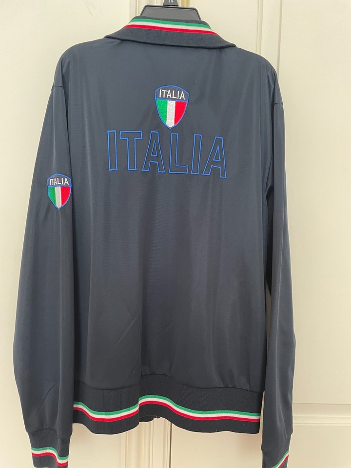 Italia Jacket Mens Black Full Zip Italy Long Sleeve Size Medium | eBay