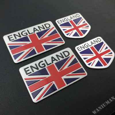 4x Aluminum England UK Flag Car Auto Trunk Rear Emblems Car Badge Decal ...