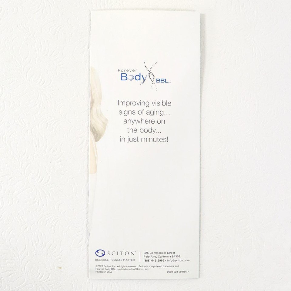 Sciton BBL Laser Forever Body Beautiful Skin Head To Toe Marketing ...