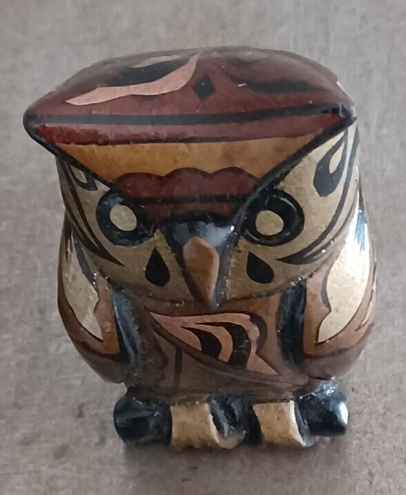 Hecho A Mano Wood Owl Hand Made In Colombia 3.2" Tall | eBay