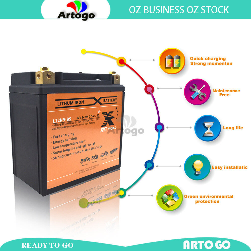 Lithium BATTERY L12N9-BS 12V 84Wh Fit Honda 200cc CL200 Scrambler 1974 ...