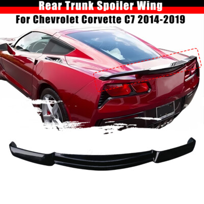 Painted Black For 2014-2019 Chevrolet Corvette C7 High Wing Spoiler C8 ...