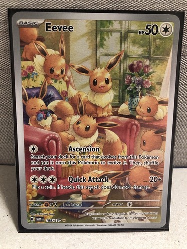Eevee 188/167 Twilight Masquerade Illustration Rare Holo Full Art ...