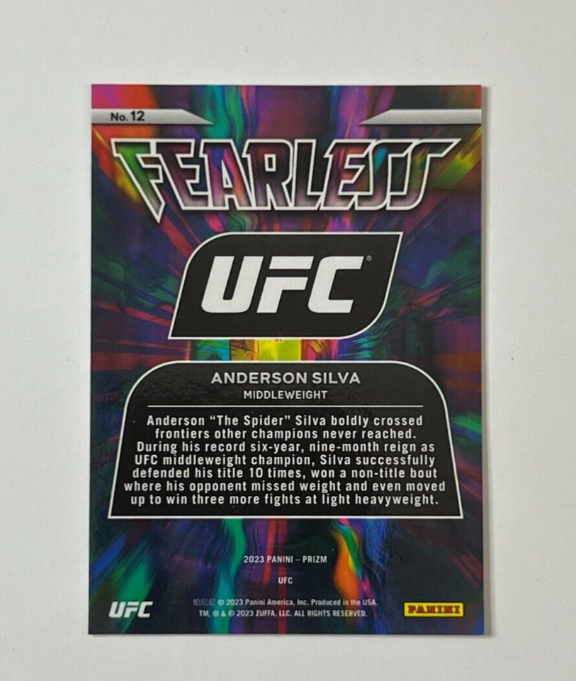 2023 Panini Prizm UFC MMA Fearless Anderson Silva #12 | eBay