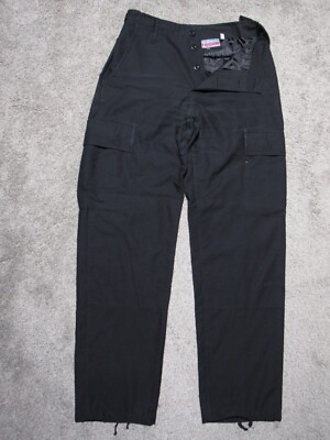 Used TUFF GUARD Uniform Black BDU RipStop PANTS Men XS Military Trouser ...