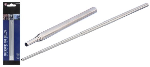 TELESCOPIC STAINLESS STEEL POCKET BELLOWS BUSHCRAFT SURVIVAL EDC FIRE ...