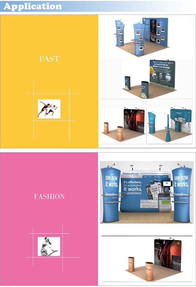 10ft Straight Portable Back Wall Display Tension Fabric Backdrop Custom ...