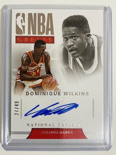 Dominique Wilkins 2017-18 National Treasures NBA Greats /49 Hawks ...
