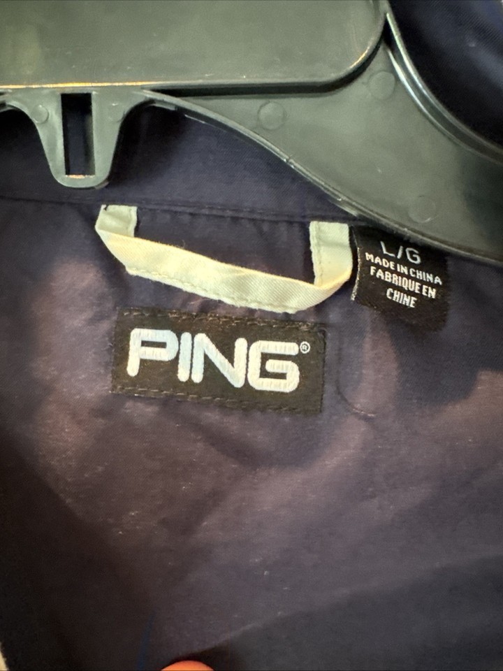 Ping Collection Golf Jacket Mens Size Large Removable Sleeve Beige ...