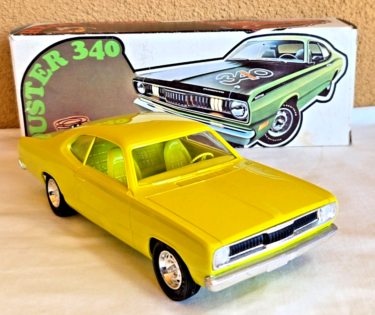 MINT 1971 Plymouth Duster Curious Yellow MPC Promotional Car w/Box ...