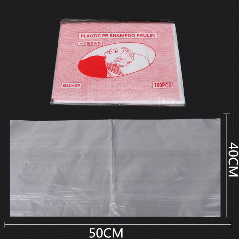 100Pcs Waterproof Disposable Hair Salon Capes Washing Pads Shampoo Cape ...