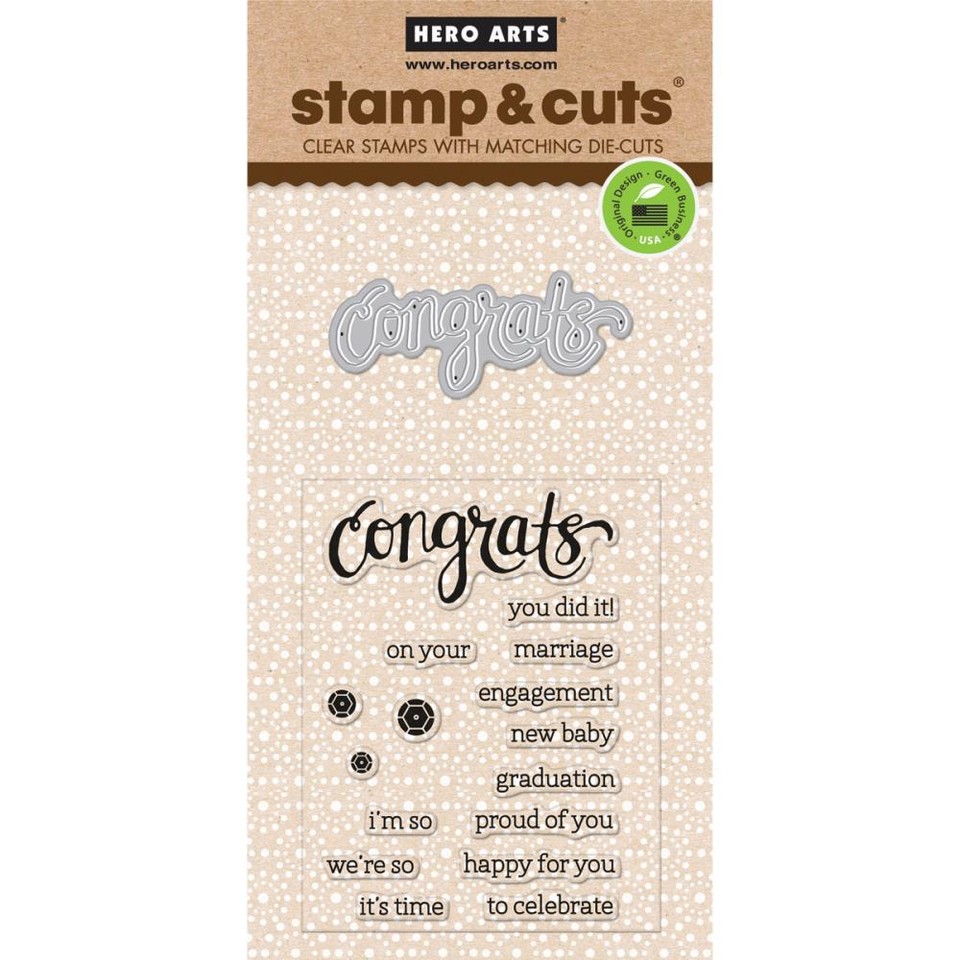 Congrats Stamp & Cut DC149 Clear Stamps Dies Congratulations New Baby ...