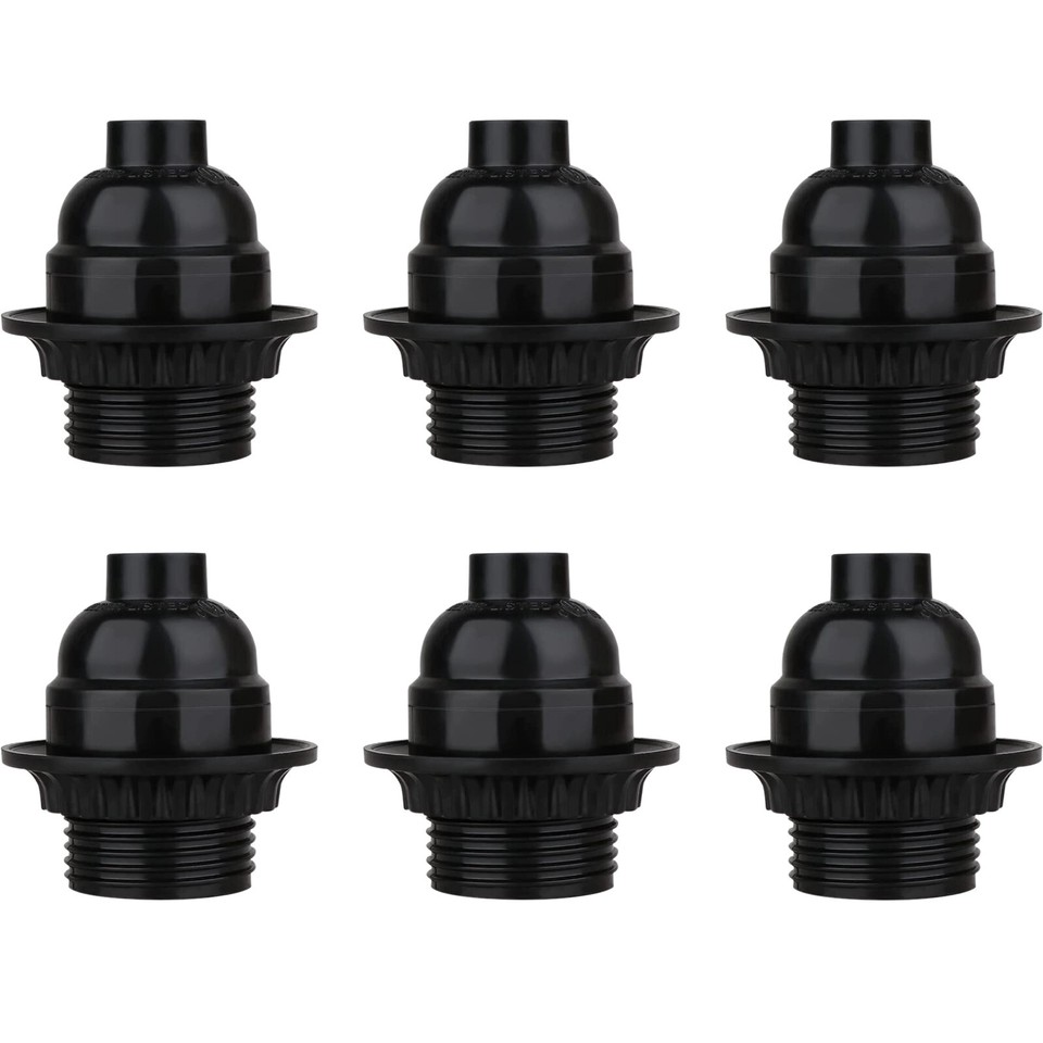 E27 E14 Plastic Light Bulb Lamp Holder Screw style Pendant Socket Bulb ...