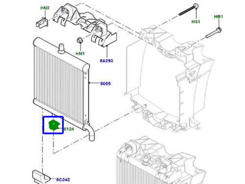 GENUINE LAND ROVER RADIATOR LOWER INSULATOR RANGE ROVER SPORT DISCOVERY ...