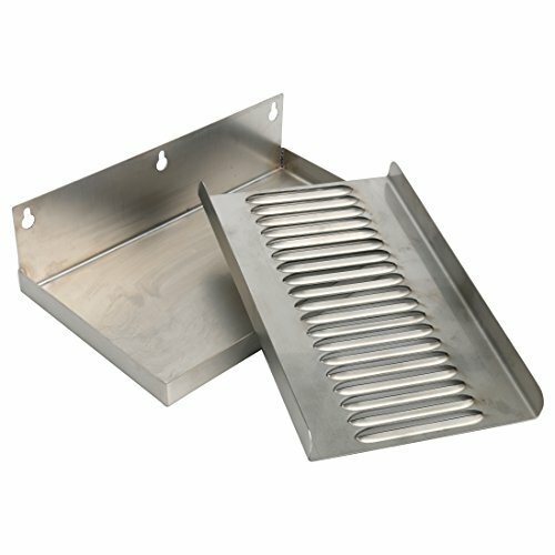 WALL MOUNT DRIP TRAY Draft Beer Stainless Steel Grate No Drain 10 Inch ...