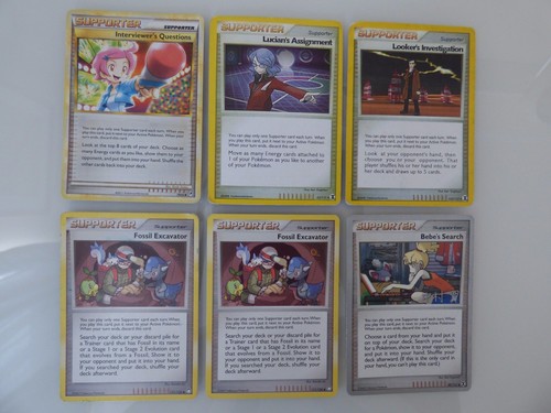 6 POKEMON Supporter Cards: Looker's Investigation 109/132, Mysterious ...