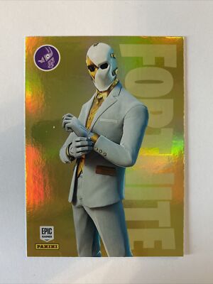 DOUBLE AGENT WILDCARD PANINI FORTNITE SERIES 3 EPIC OUTFIT #124 HOLO ...